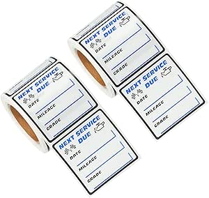 Amazon.com : PATIKIL Next Service Due Stickers 2x2 Inch, 500 Pack in 2 ...