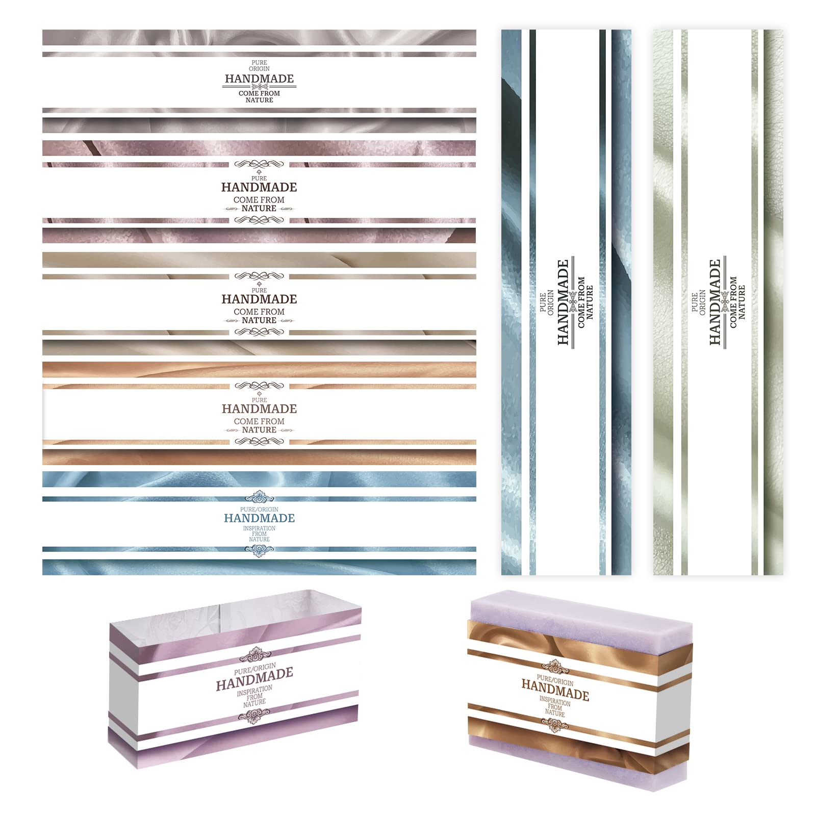 Amazon.com: PH PandaHall 90pcs Handmade Soap Wrapper, 9 Style Rectangle ...