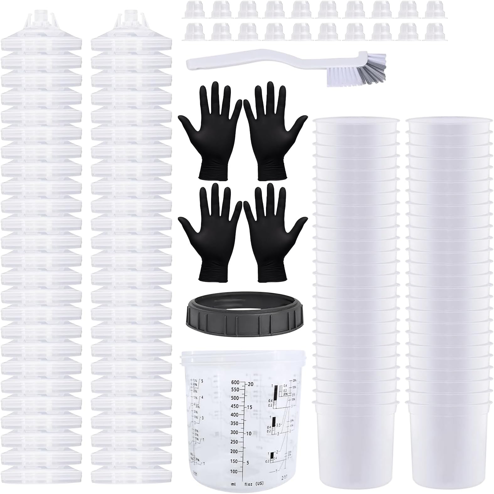 Amazon.com: Automotive Paint Mixing Cups and Liners Kit Disposable ...