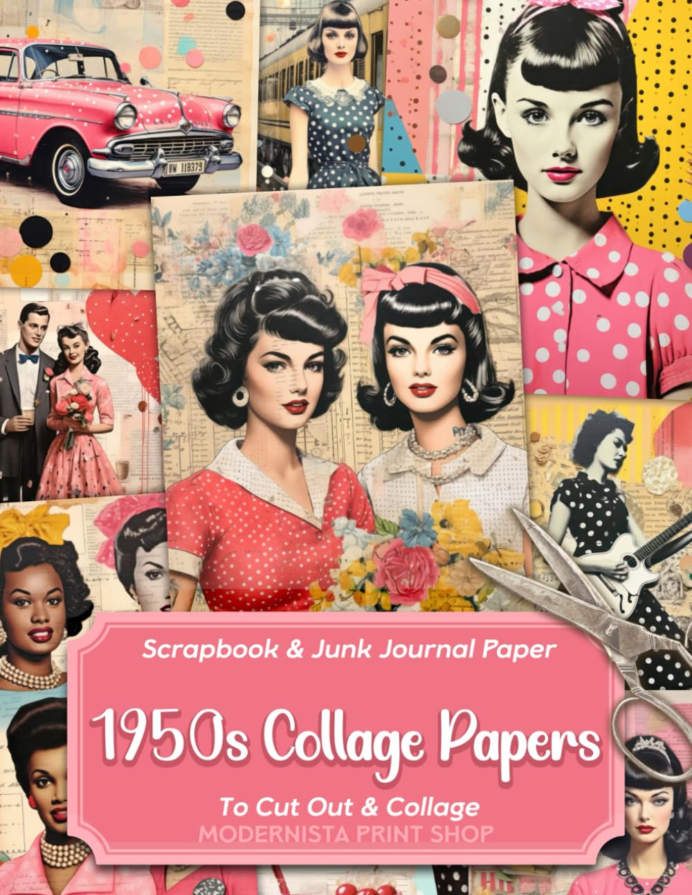 1950s Collage Papers: Scrapbook and Junk Journal Papers To Cut Out ...