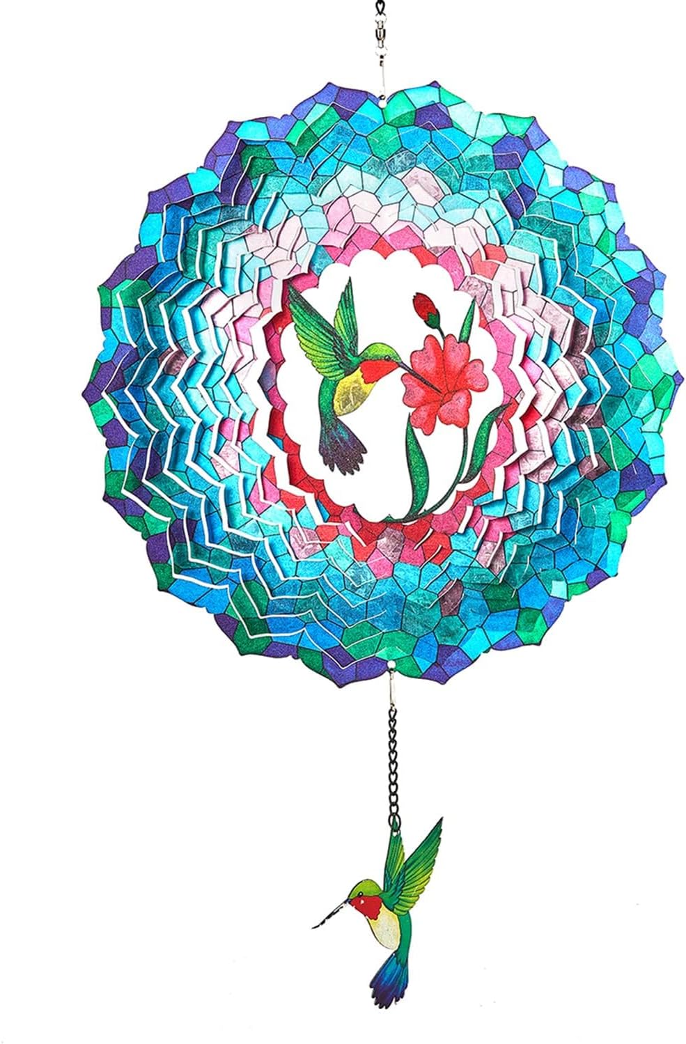 Amazon.com: MUMTOP Hummingbird Wind Spinners Hanging, 12 Inch 3D ...