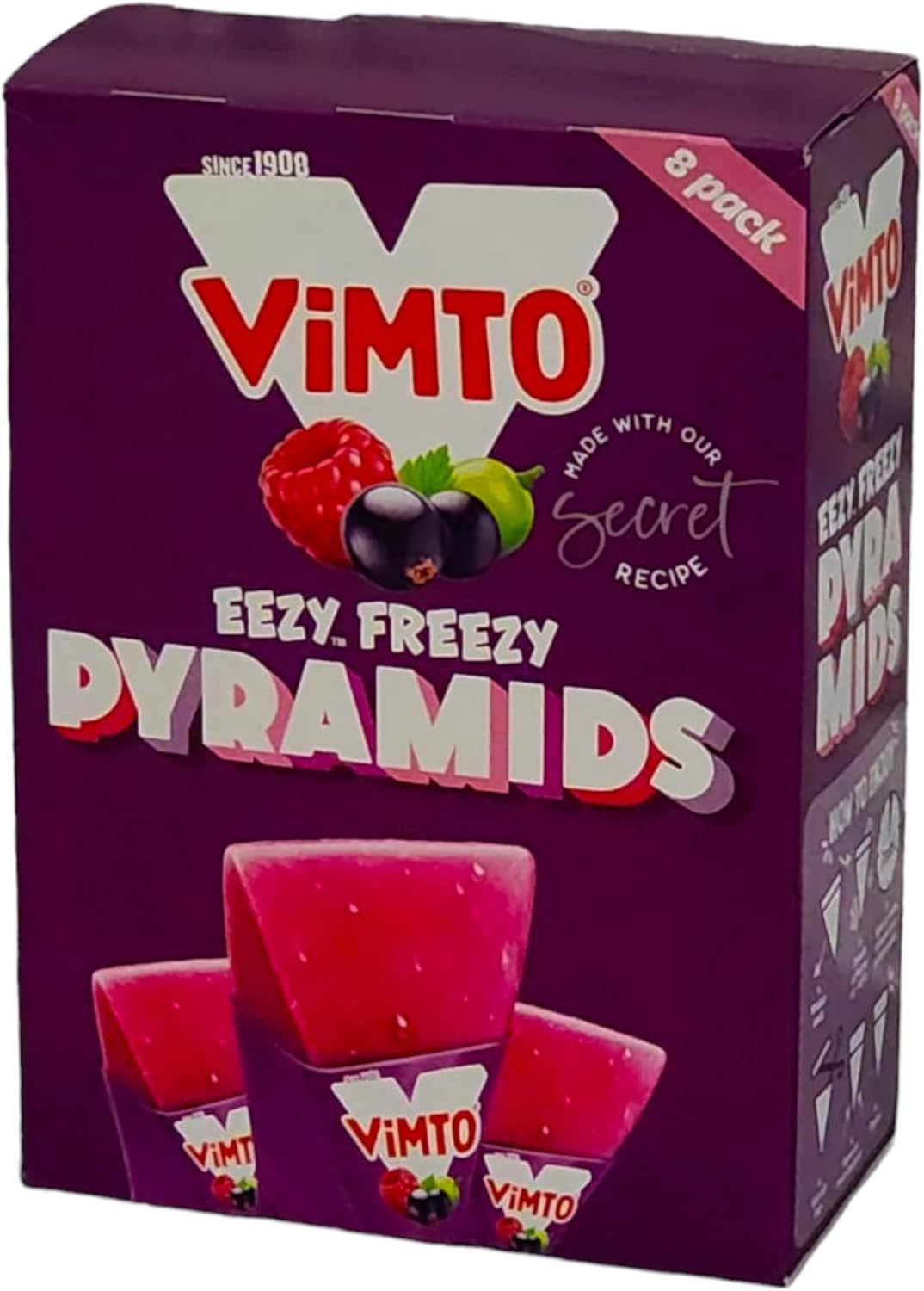 DIVAS SPIRITUAL Vimto Ezzy Freezy Pyramids 3 Bulk Pack, 24 Fruit ...