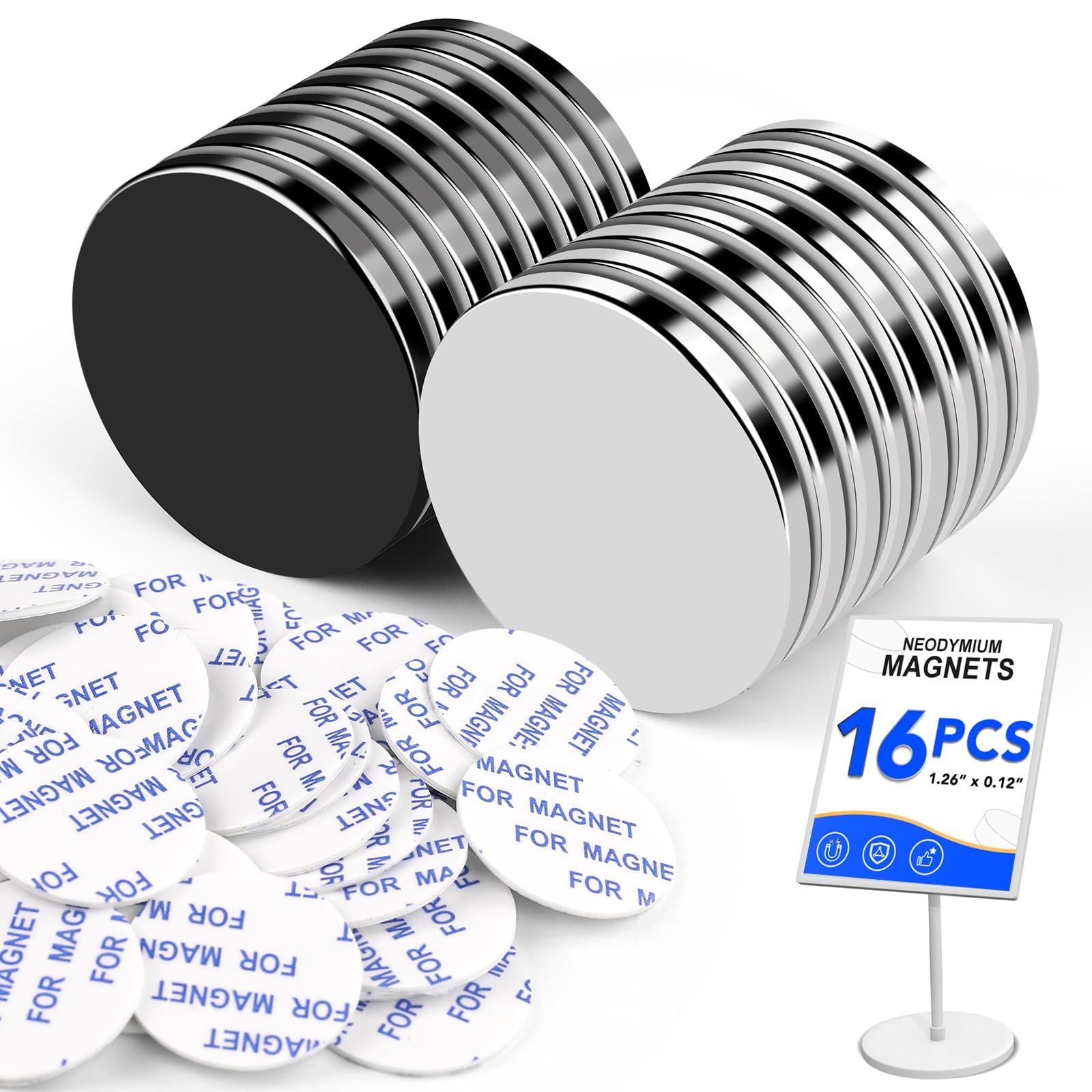 LOVIMAG Strong Magnets, Super Strong Round Magnets, 16Pack Magnets for ...