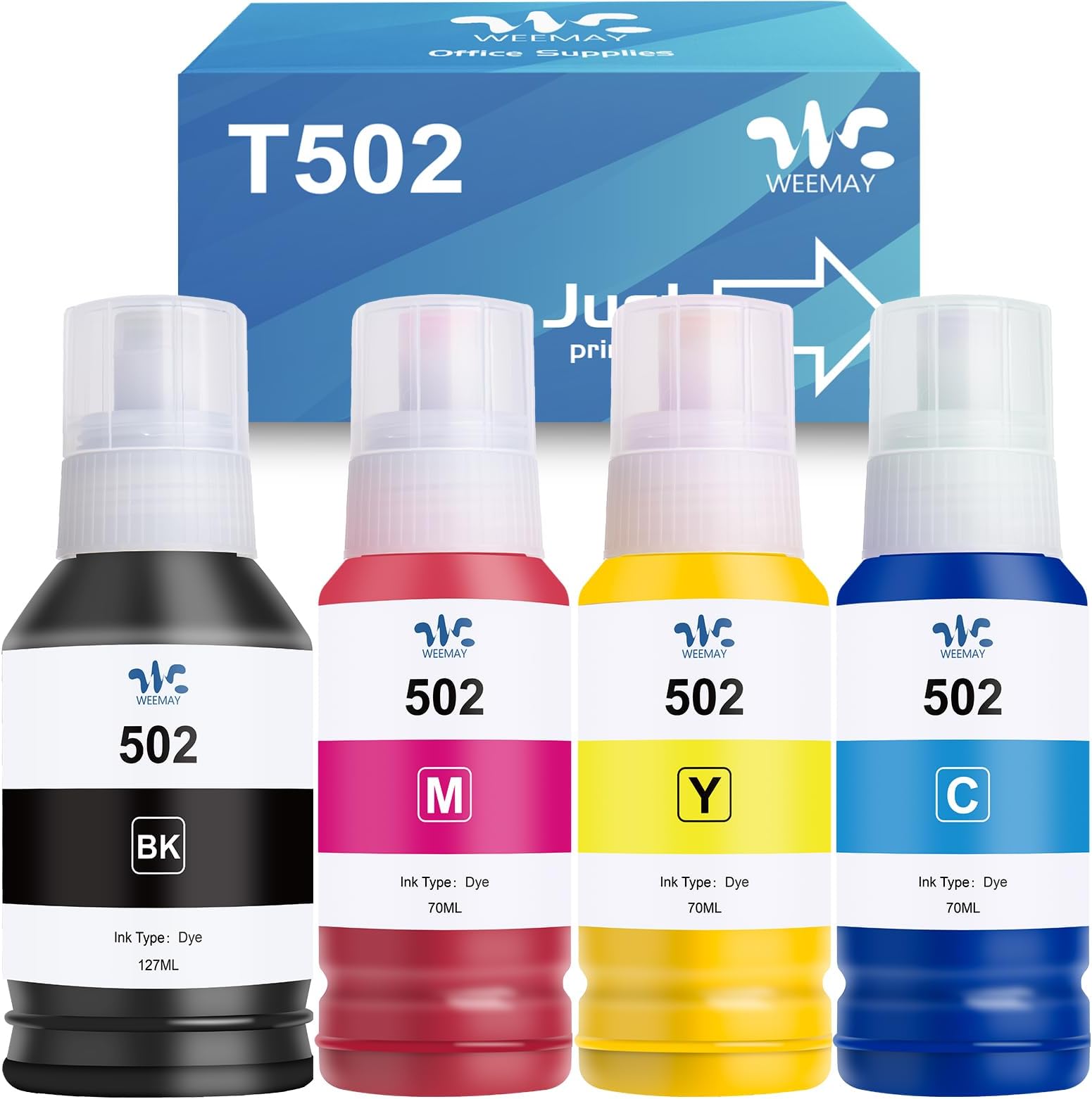 Amazon.com: T502 502 Ink Refill Bottles Ultra-high Capacity Combo Pack ...