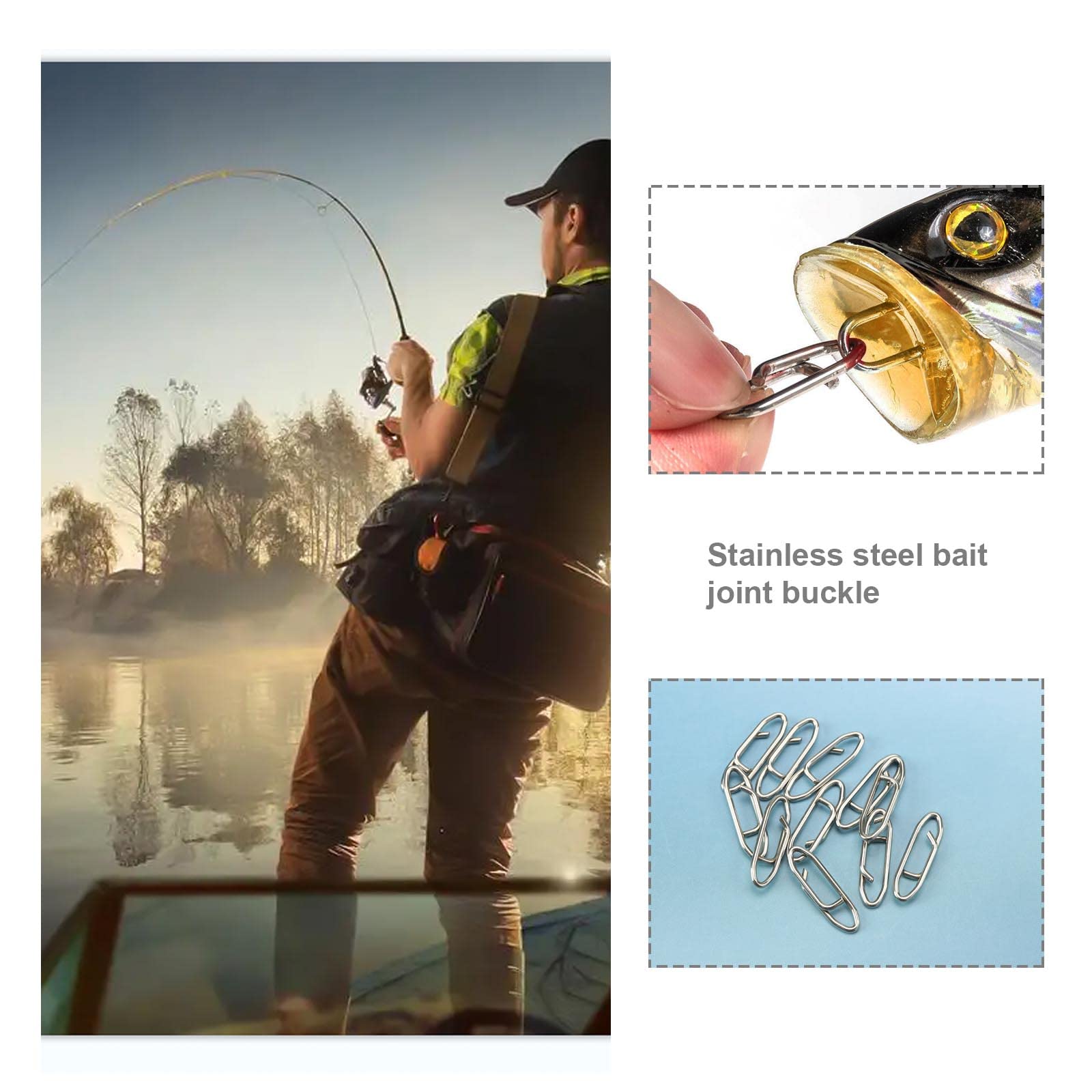 Stainless Steel Power Clips Quick Change Lure Connectors Wanfoou ...