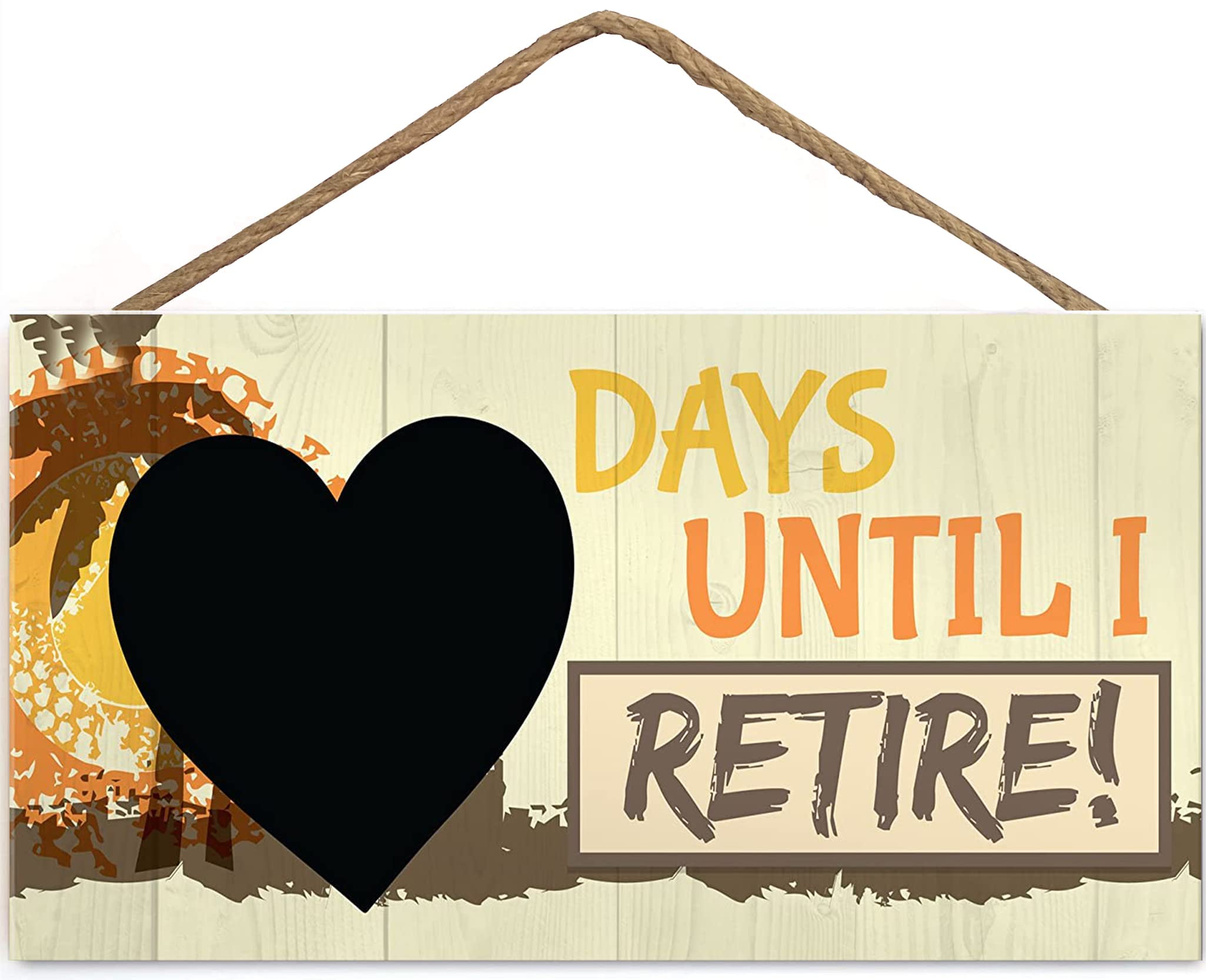 Amazon.com: Days Until I Retire Chalkboard Countdown Hanging Plaque ...