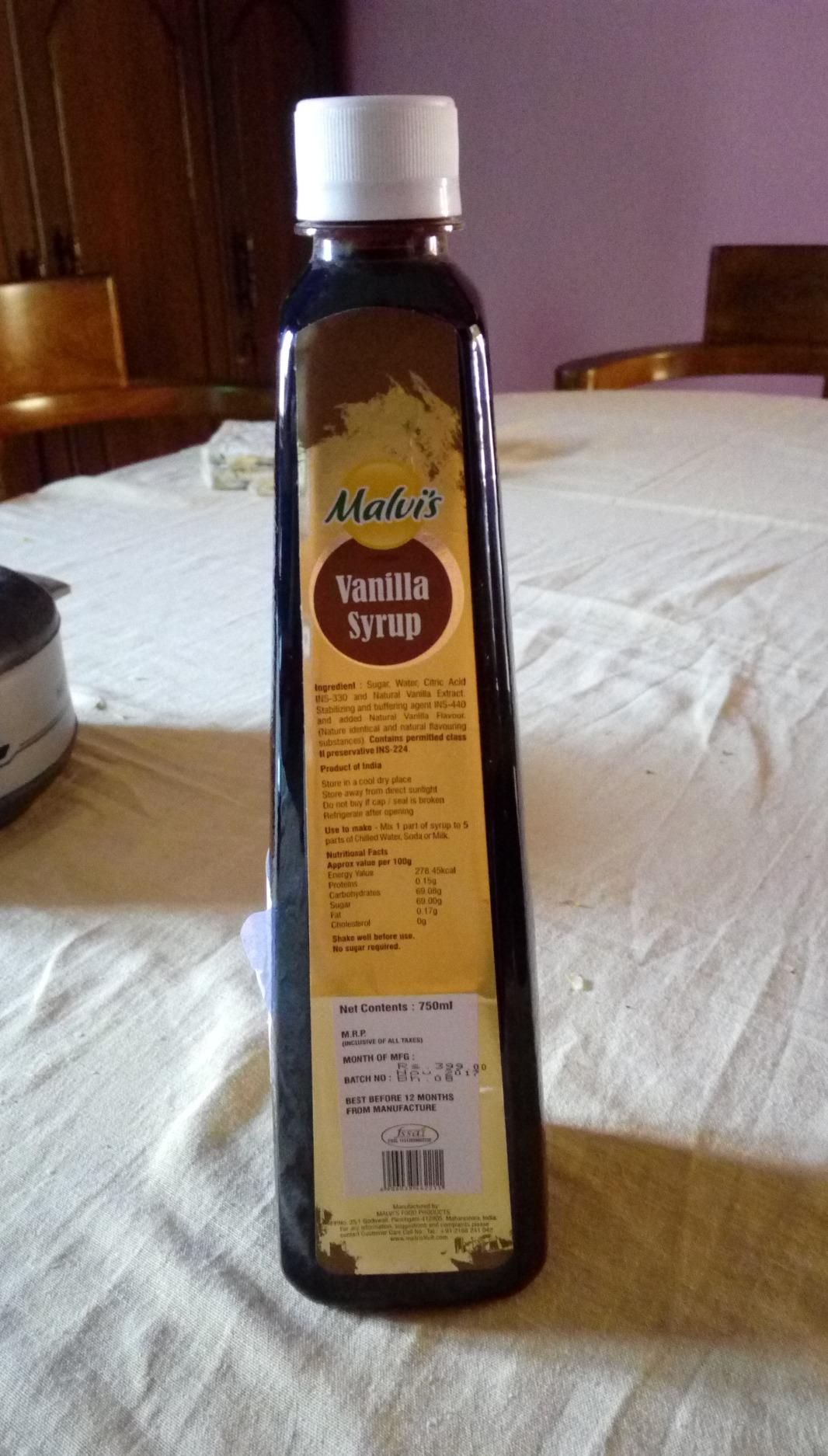 Malvis Pure Vanilla Syrup,750 ml : Amazon.in: Grocery & Gourmet Foods