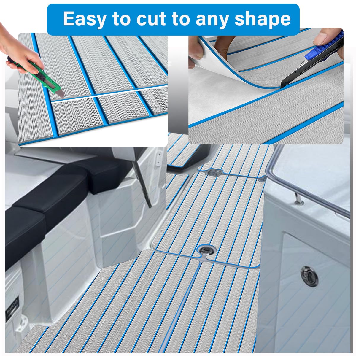 Snapklik.com : Boat Flooring 94x16 EVA Foam Boat Decking Faux Teak ...