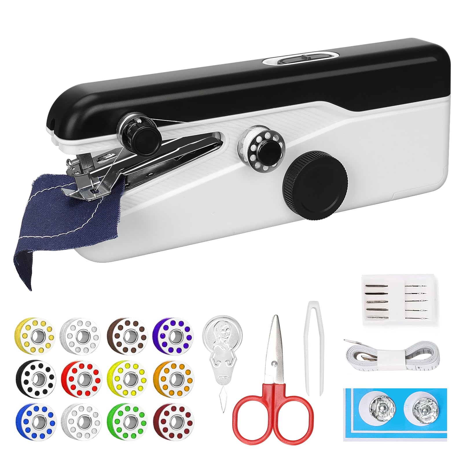 Handheld Sewing Machine,NAUQUOHZ Mini Hand Sewing Machine,Portable ...