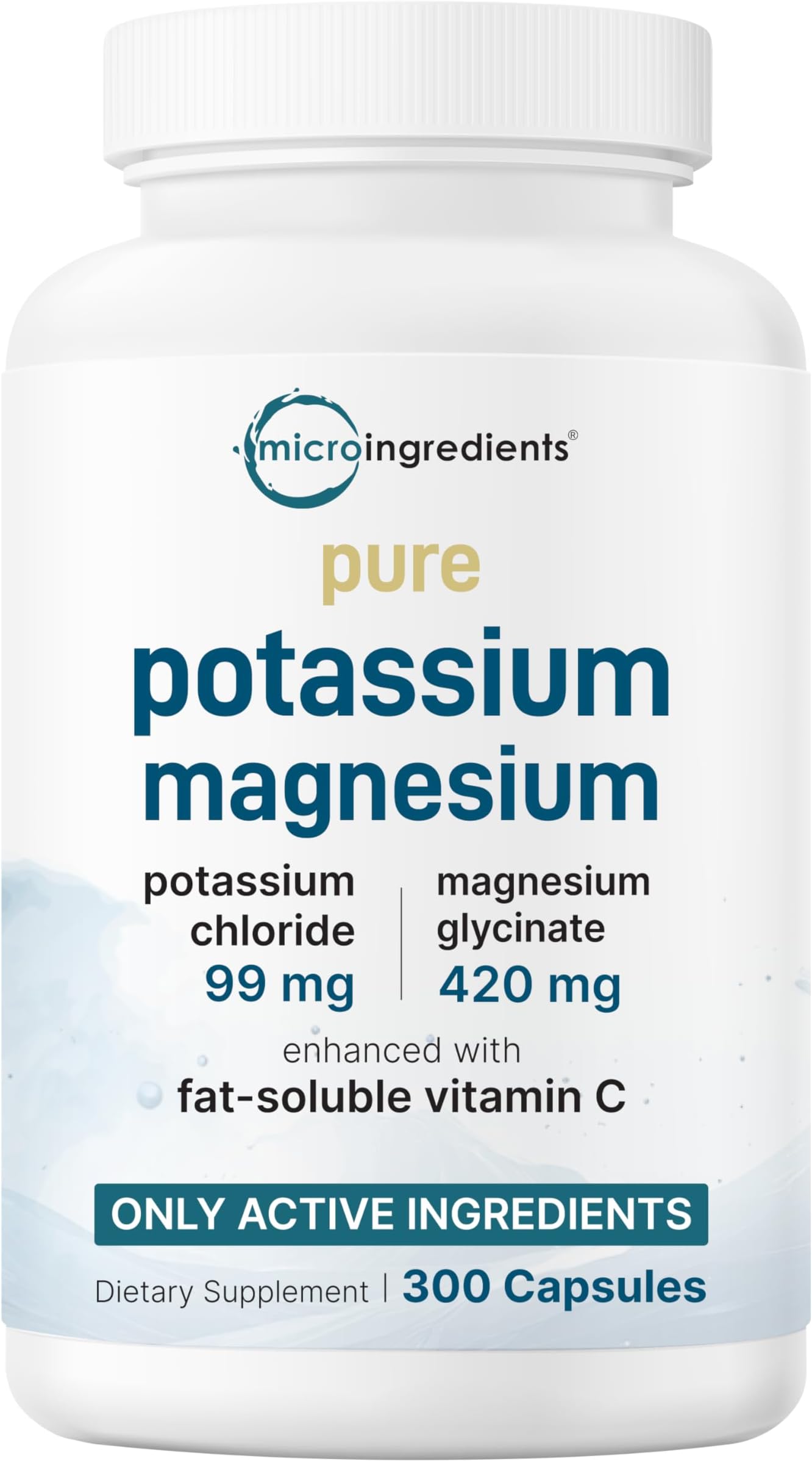 Amazon.com: Pure Potassium Supplement with Magnesium Glycinate, 300 ...