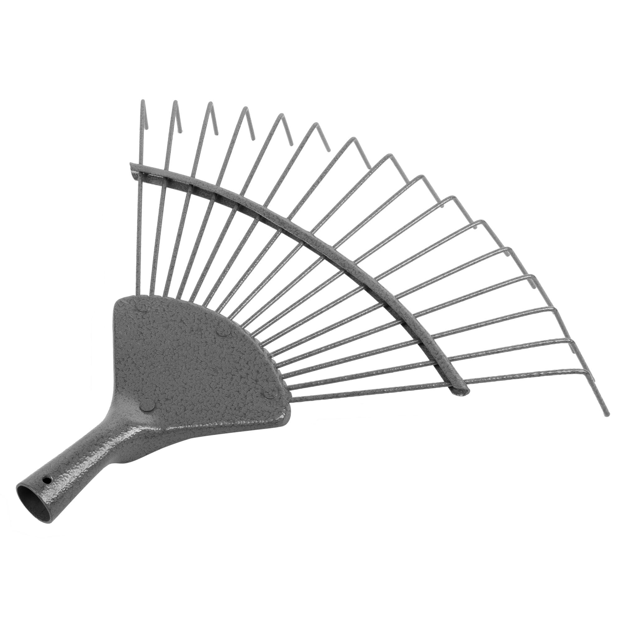 Jazooli Gardening Tools - Grey Garden Rake for Leaves with 16 Tine ...
