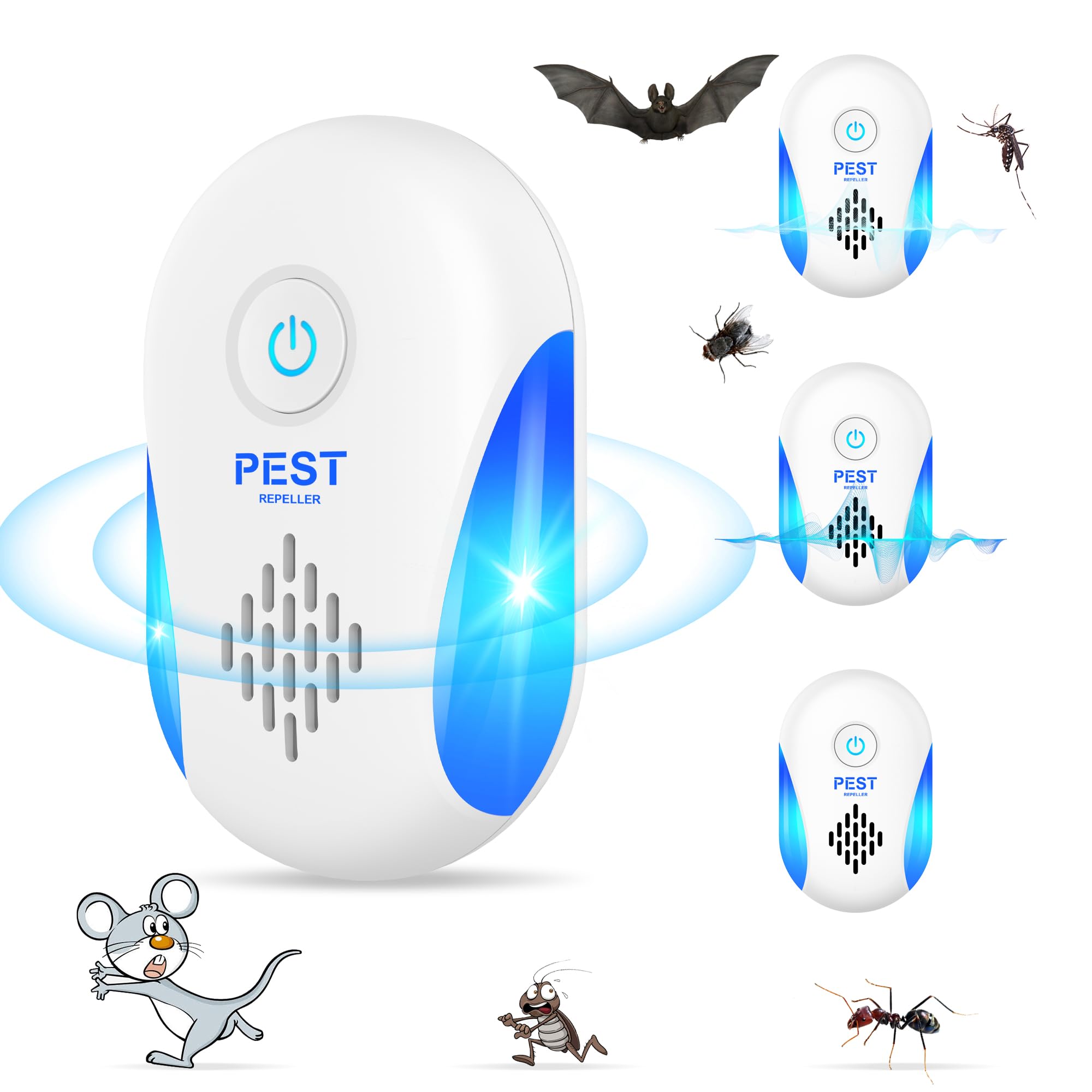 Upgraded Ultrasonic Pest Repeller, BOYUNSHI Electronic Mouse Repellent ...