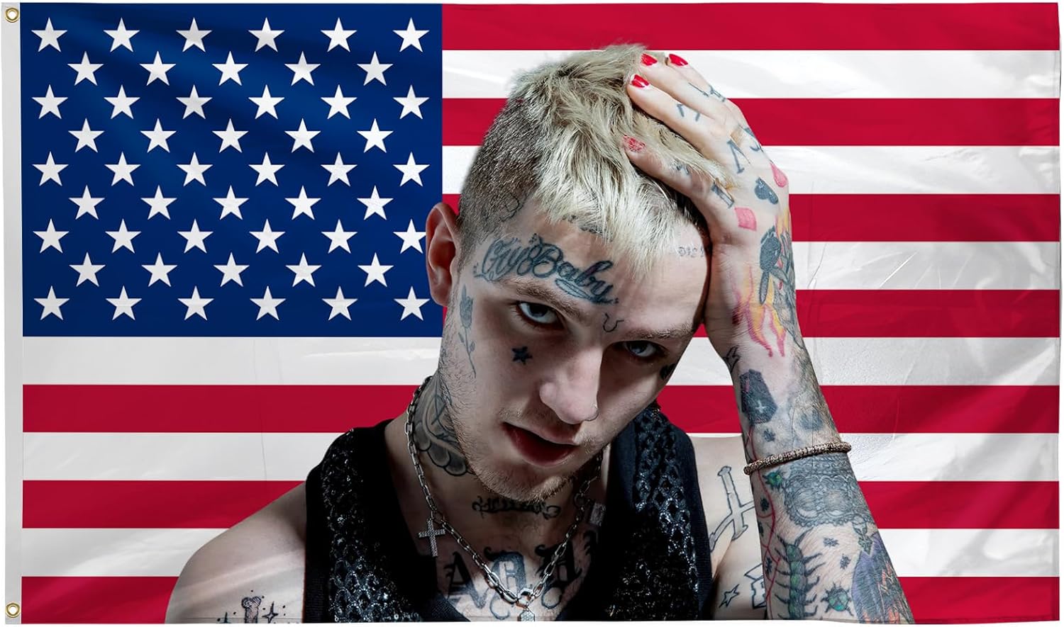 Amazon.com : Generic American Flag Lil Rapper Singer Peep Tapestry Flag ...