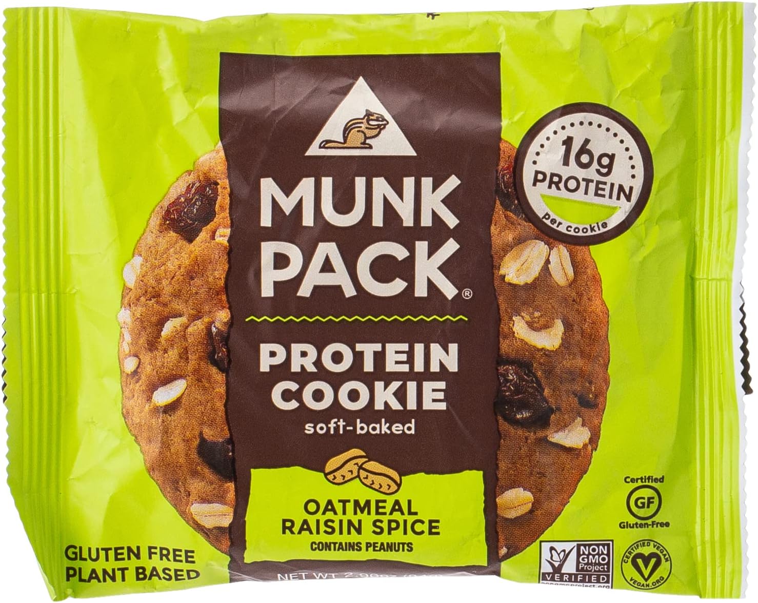 Amazon.com : Munk Pack Oatmeal Raisin Spice Protein Cookie with 16 ...