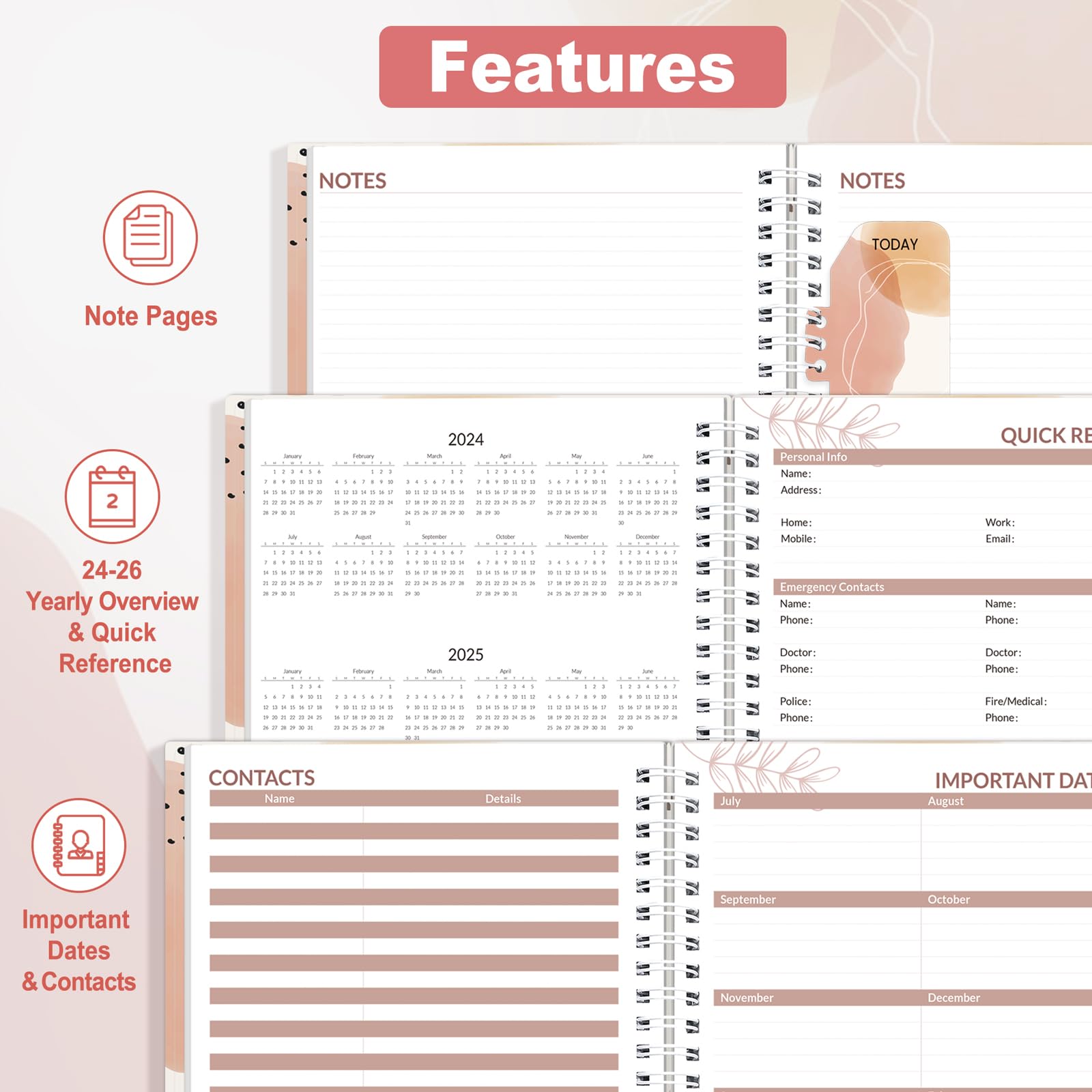 Snapklik.com : SUNEE Academic Planner 2024-2025 Weekly And Monthly ...