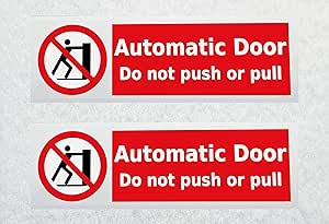Automatic Door Sticker Pack of 2 Waterproof Outdoor Vinyl Sticker 150 x ...