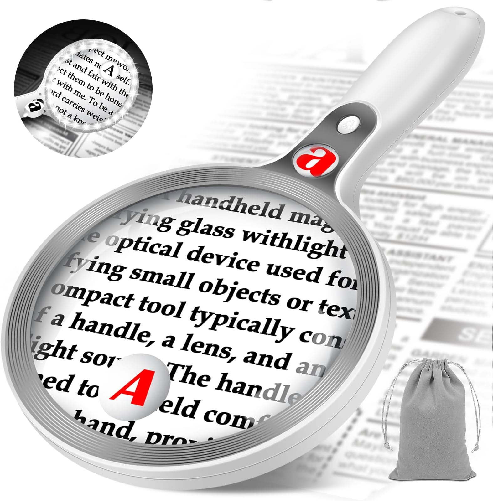 Amazon.com: 4X Magnifying Glass with Stand, 10"x6" Flexible Gooseneck ...