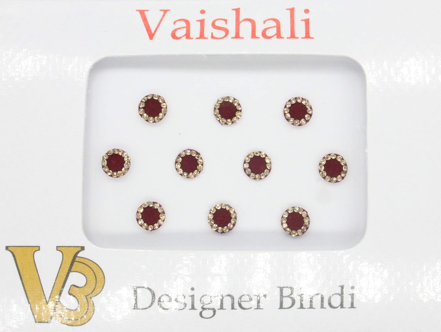 Small And Straight Maroon Bindi With Stone | atelier-yuwa.ciao.jp