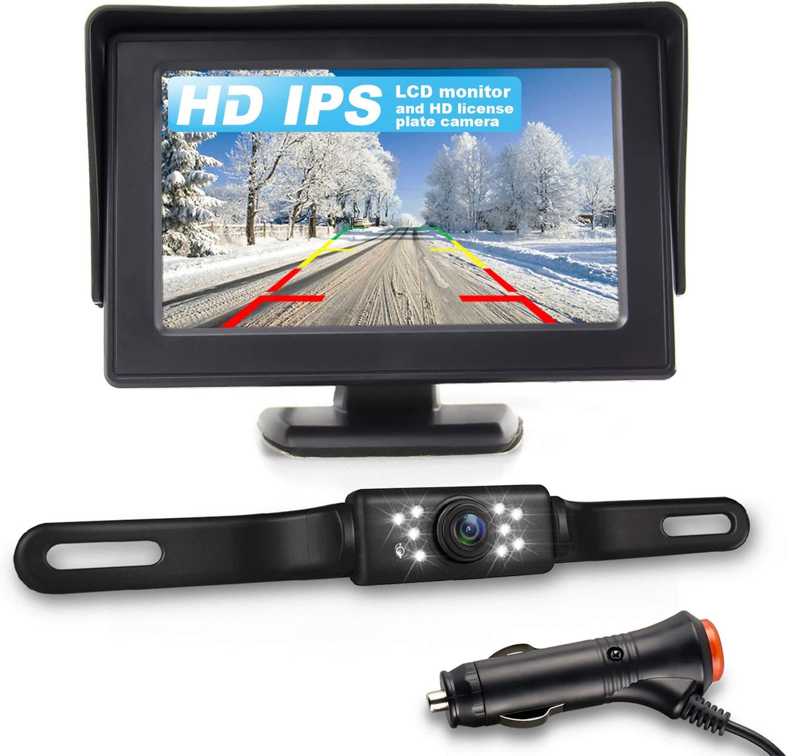 Amazon.com: JPP HD Backup Camera and Monitor Kit - 4.3" IPS FHD Color ...