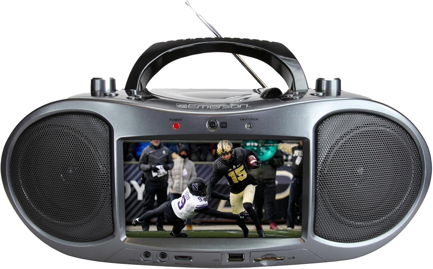 Amazon.com: Emerson EDL-2560H Bluetooth DVD Boombox Multimedia Player ...
