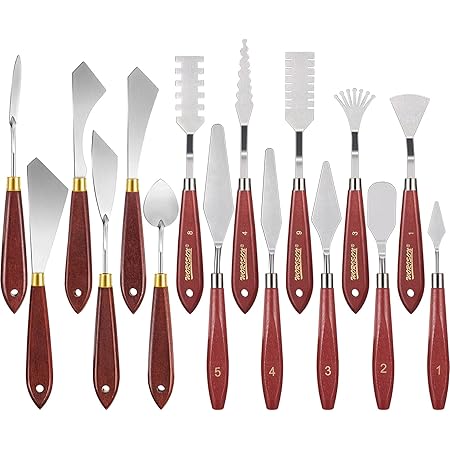 Amazon.com: 14Pcs Palette Knife Set, FHDUSRYO Stainless Steel Painting ...