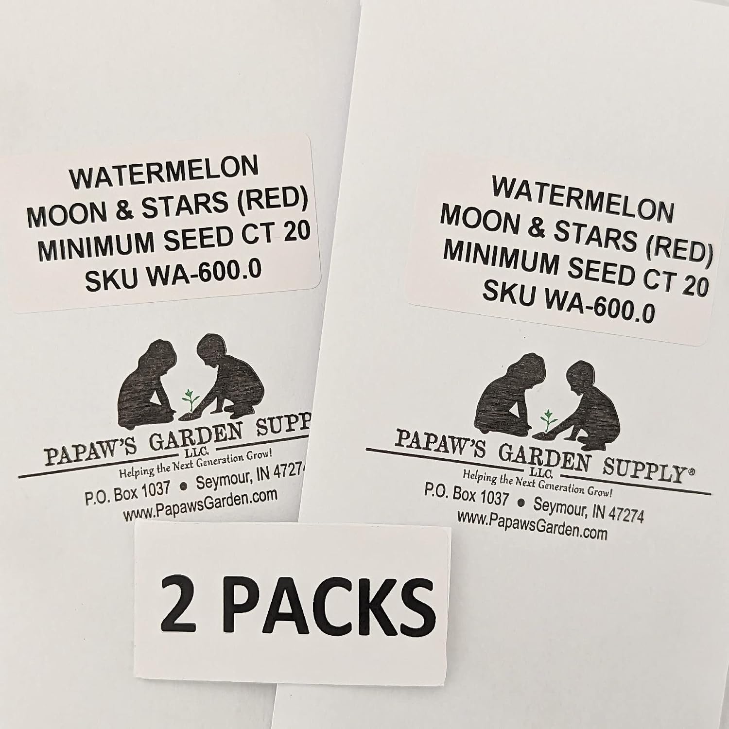 Amazon.com : Moon & Stars Red Heirloom Watermelon Seeds 2 Packs 20 Seed ...