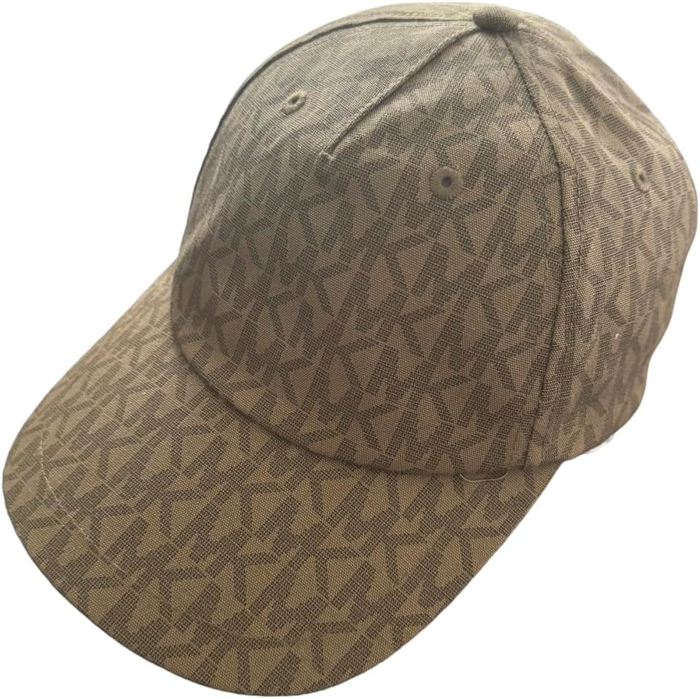 Michael Kors MK Signature Hat Logo Print Stretch Cotton Baseball Cap ...