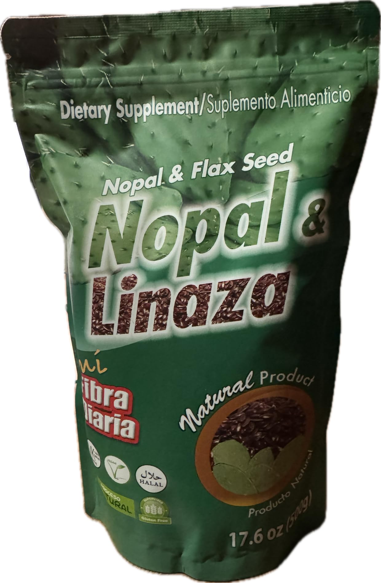 Mi Fibra Diaria de Nopal y Linaza Natural 500 g. : Amazon.com.mx ...