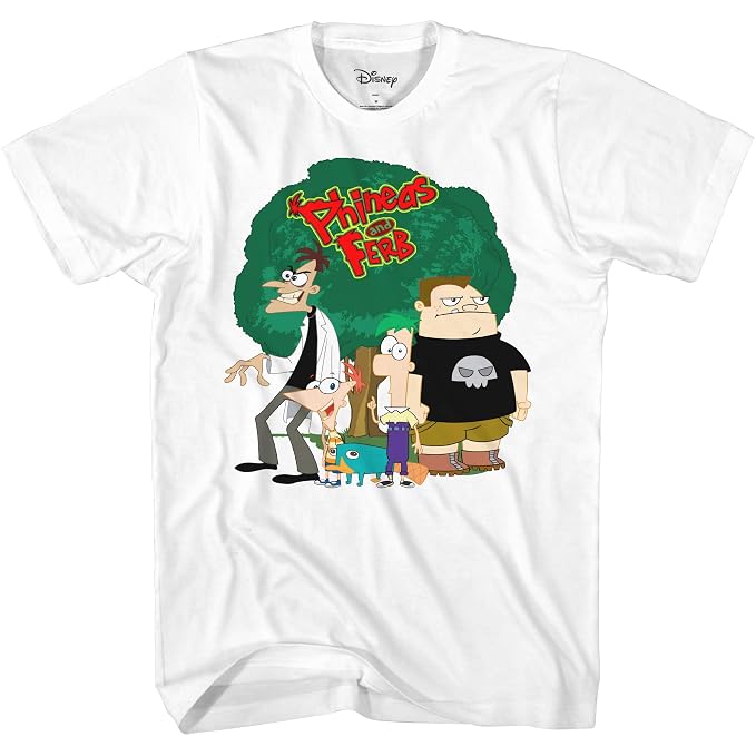 Buy Disney Mens Phineas and Ferb Shirt Phineas and Ferb Tee Shirt ...