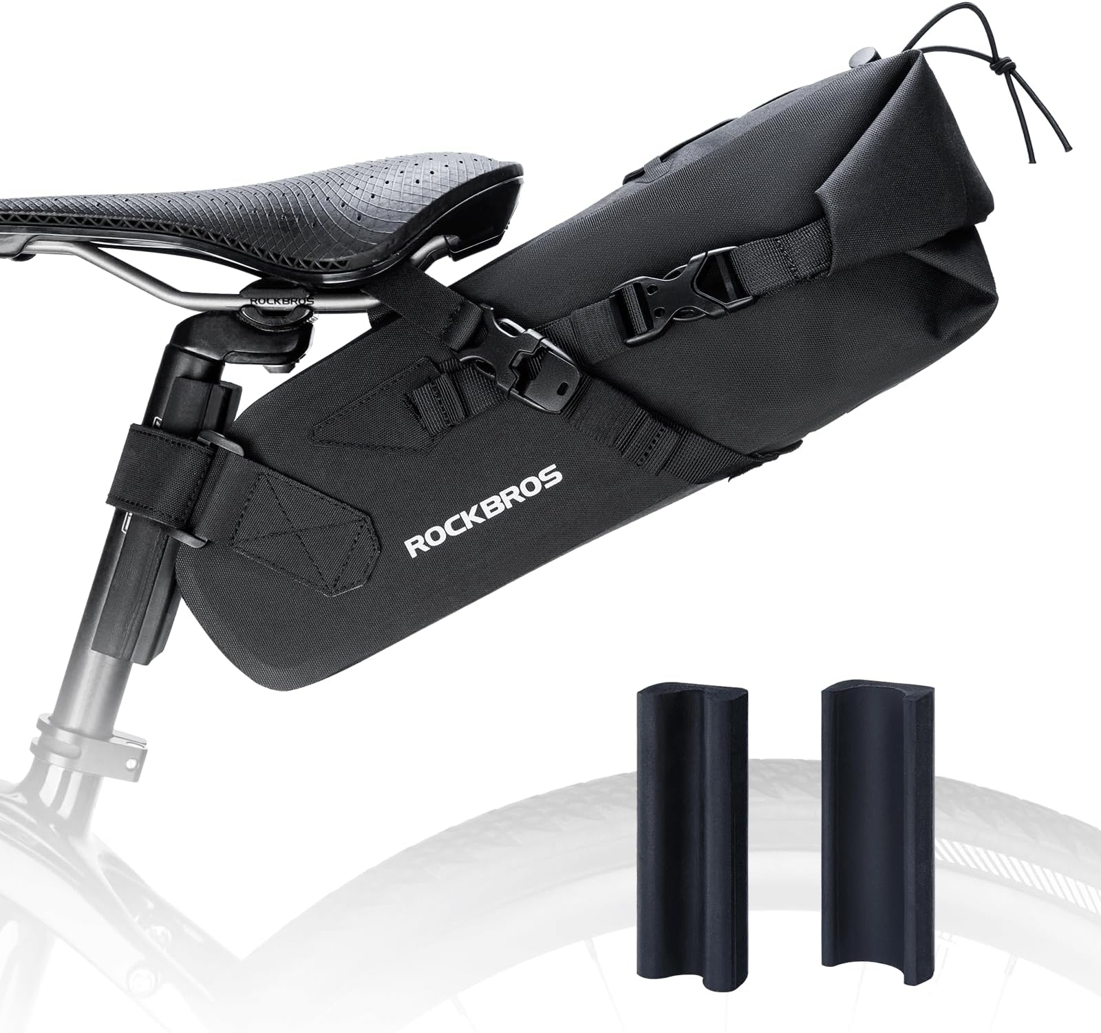 Amazon.com: ROCKBROS Bikepacking Bag Bike Saddle Bag Large Capacity ...