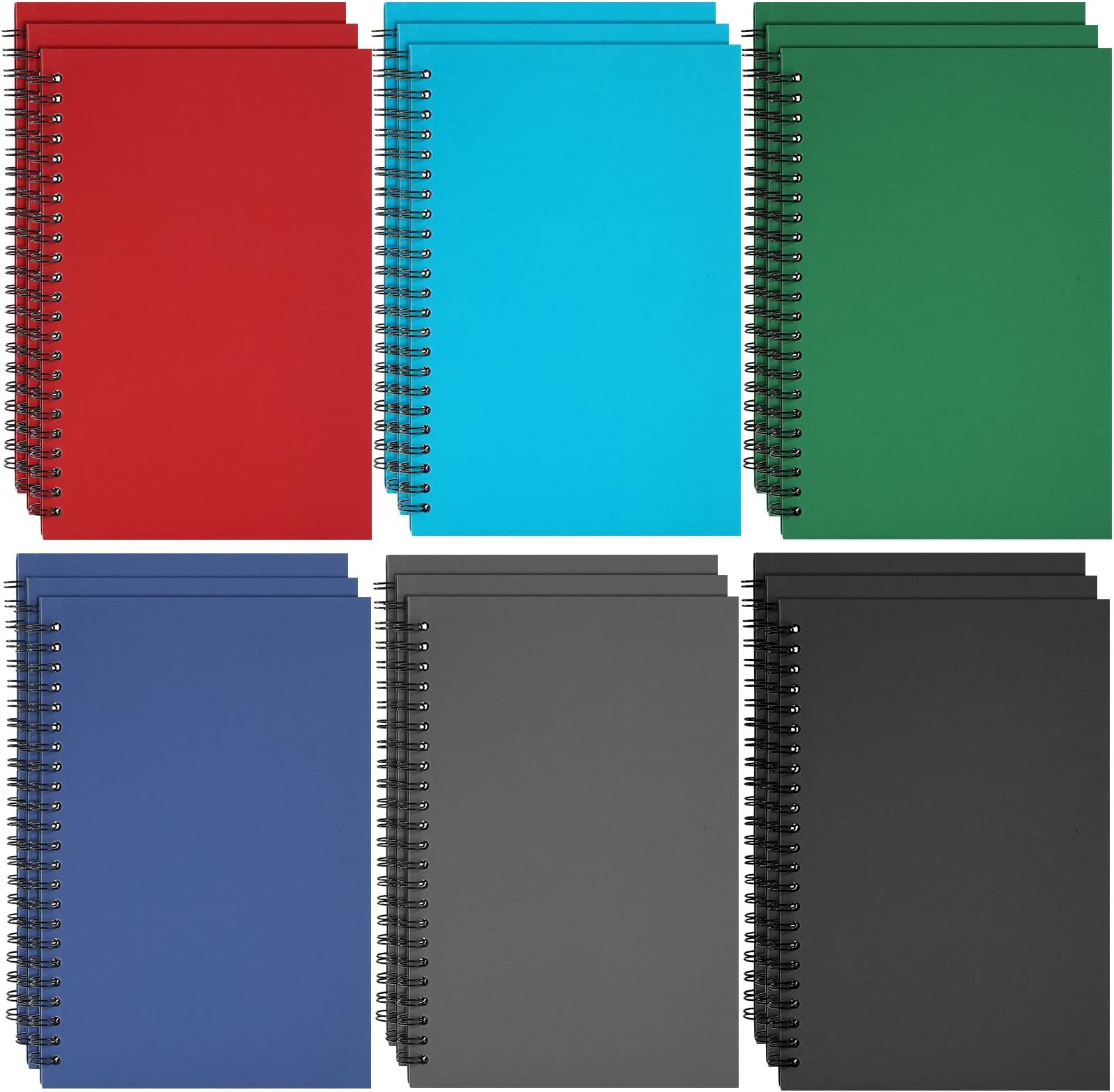 Amazon.com : Yexiya 18 Packs A5 Spiral Notebook Students Ruled ...