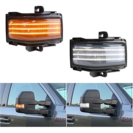 Amazon.com: LED Sequential Side Mirror Marker Lights Switchback Turn ...