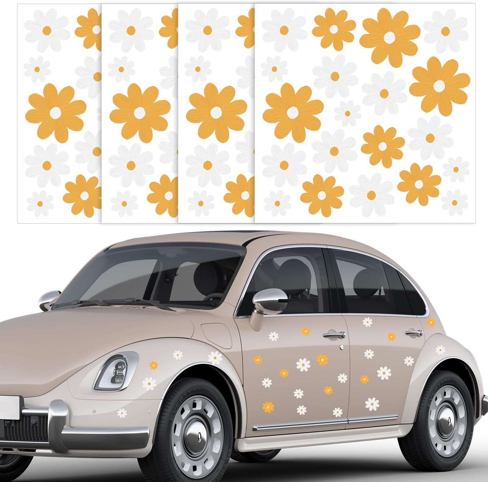 32,WHITE DAISY FLOWER VINYL CAR DECALS,STICKERS,CAR GRAPHICS,DAISIES ...