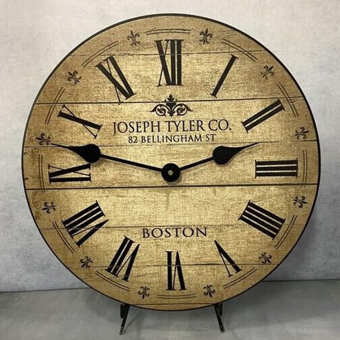 Amazon.com: The Big Clock Store Barnwood Tan Wall Clock | Handcrafted ...