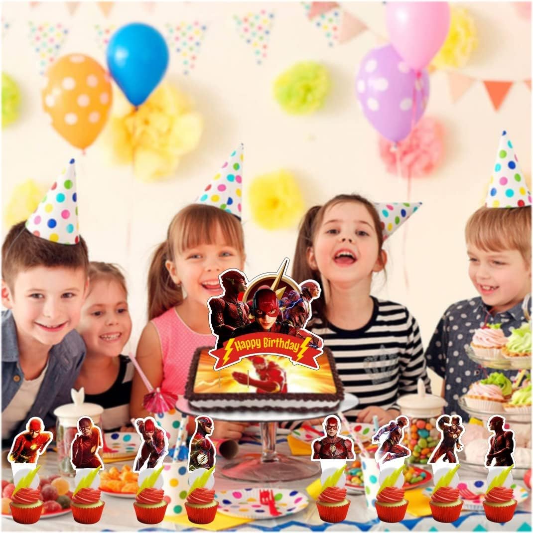 25 decoraciones de pastel The Flash con 24 adornos para cupcakes 1 ...