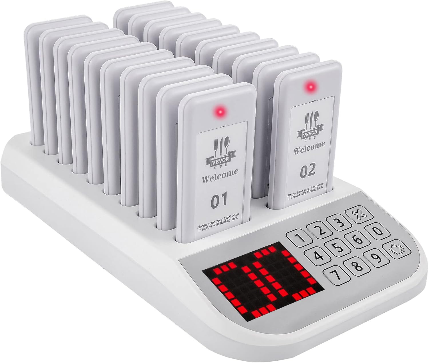 Amazon.com: VEVOR Restaurant Pager System 20 Coasters Max 98 Nursery ...