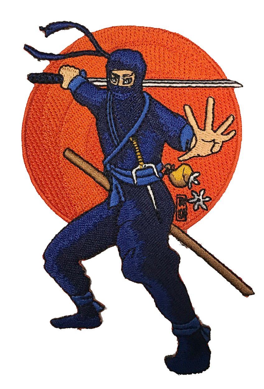 Amazon.com: Ninja Japanese Fighter Posed to Strike Iron On Patch