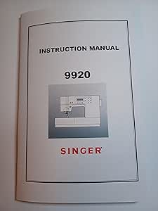Amazon.com: Singer 9920 Sewing Machine Manual (Reprint)