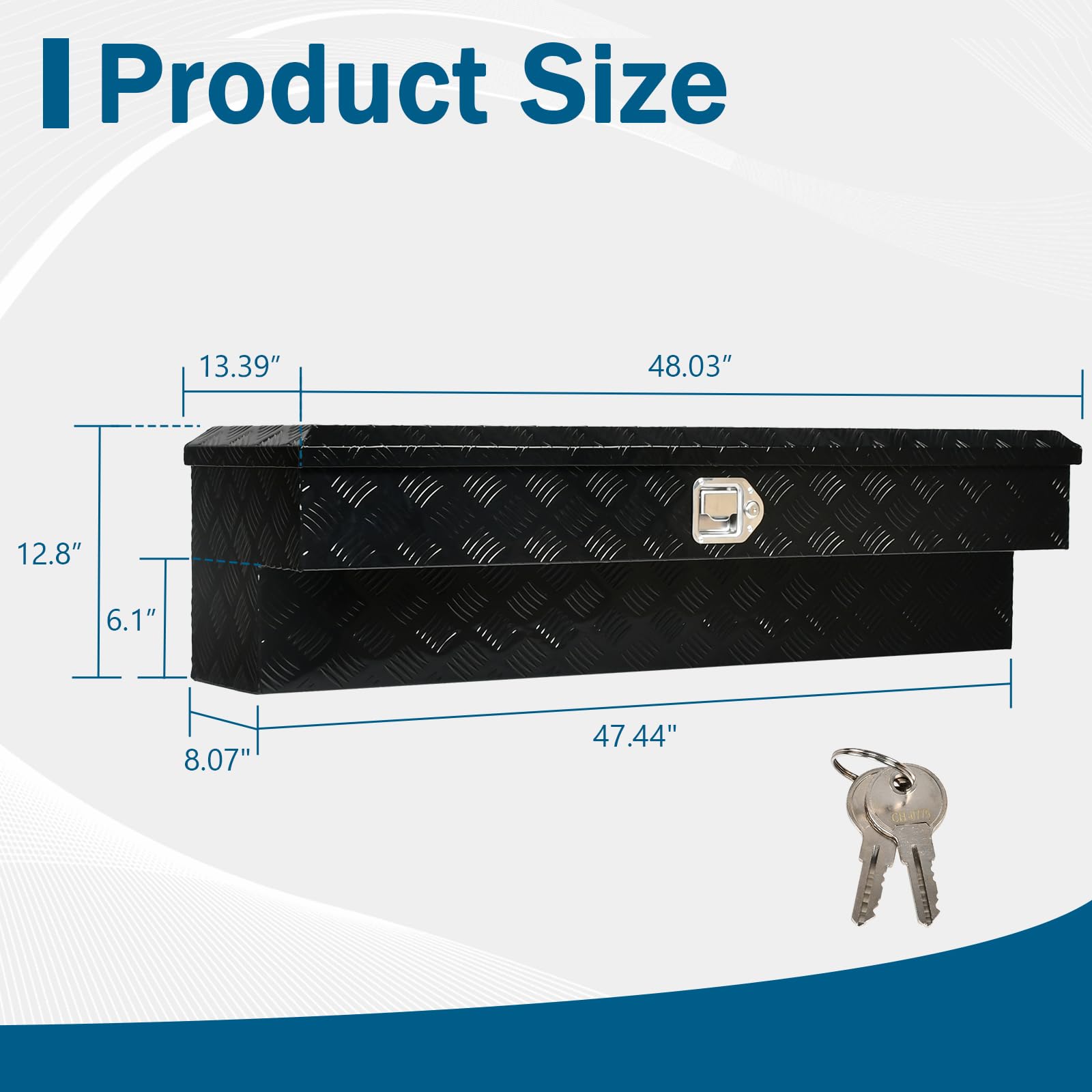 Snapklik.com : FGJQEFG 48 Inch Aluminum Side Mount Truck Tool Box Pick ...