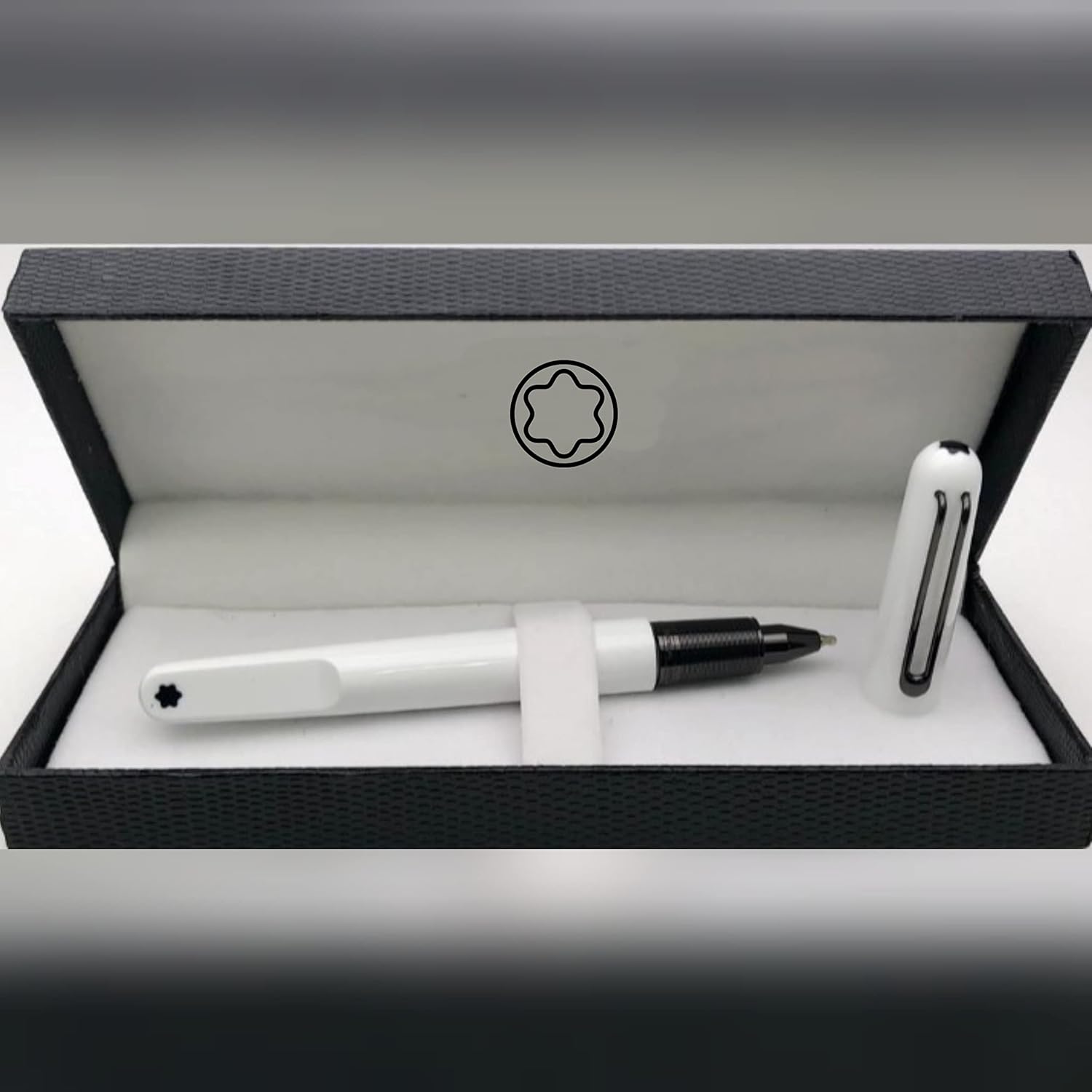 PFN Mb pen white colours pen roller ball pen mont pen solit pen Blanc ...