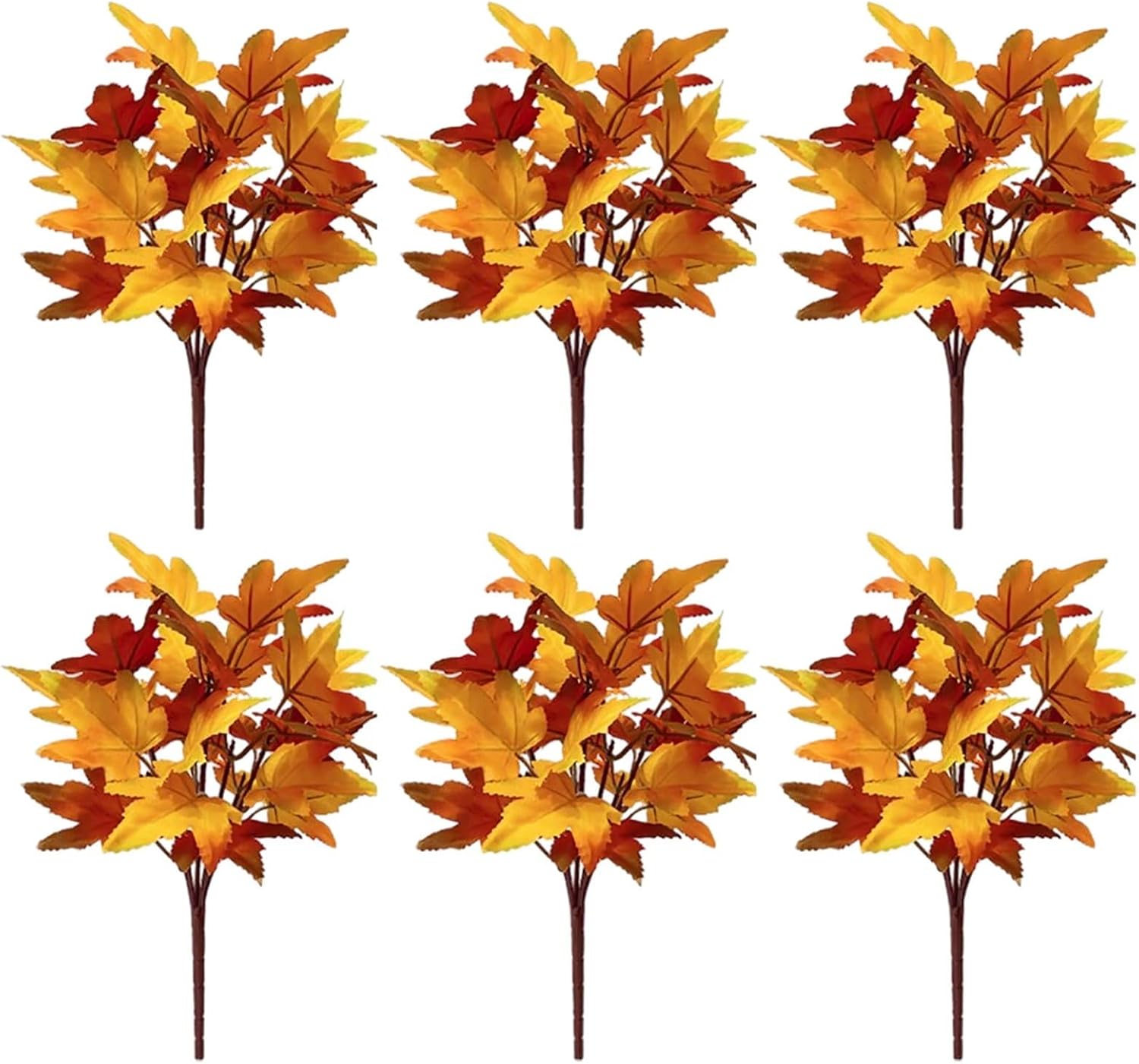 Amazon.com: Emivery Artificial Fall Maple Leaves Branches, 4Pcs Fake ...