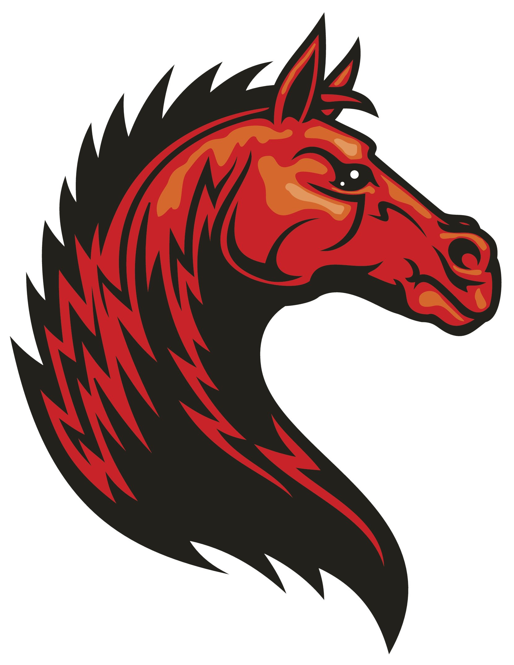 Cartoon Angry Horse Head An Illustration Of A Fierce Horse Animal