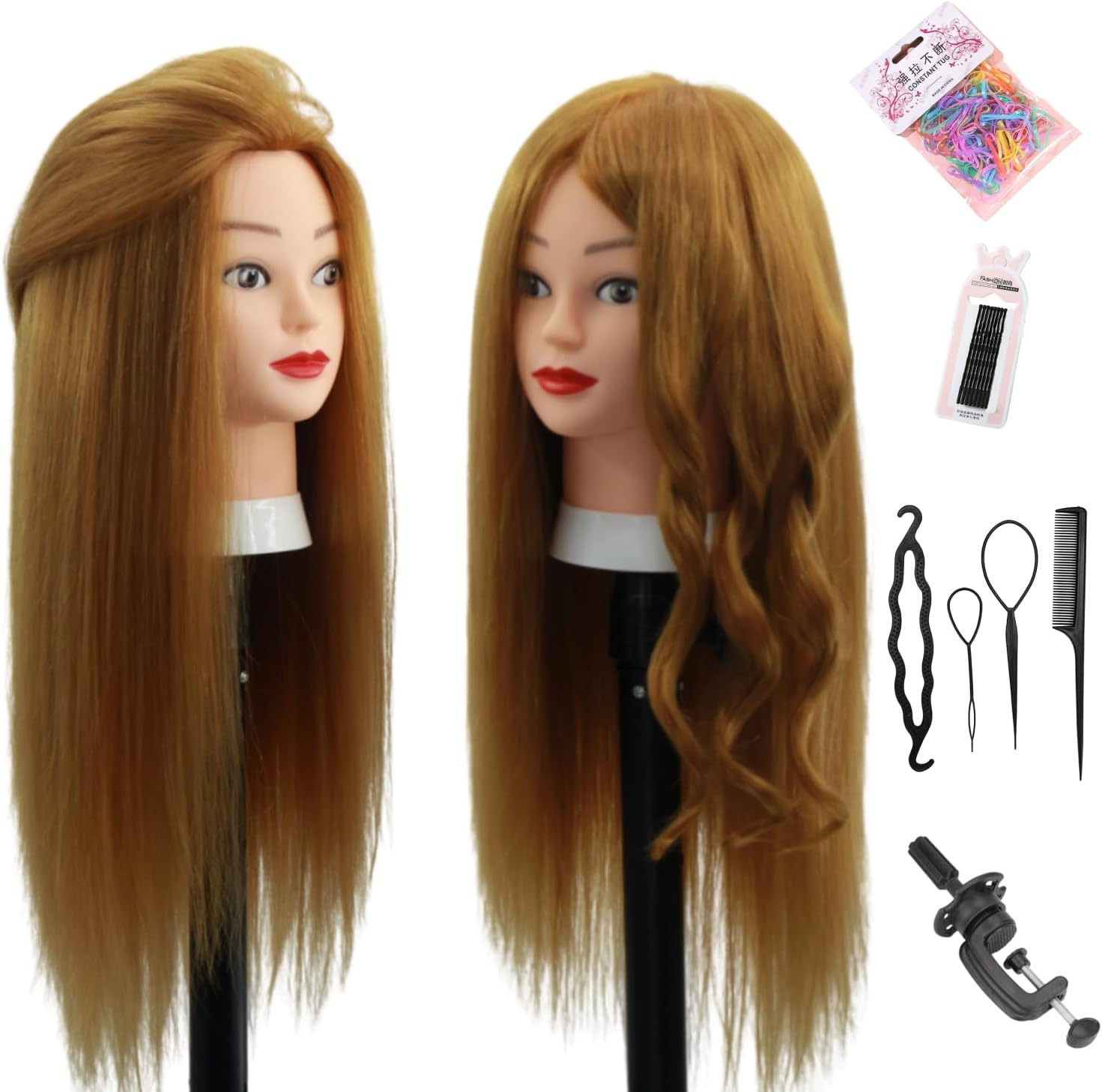 Amazon.com : Mannequin Head Human Hair 80% Human Hair, Manikin Head ...