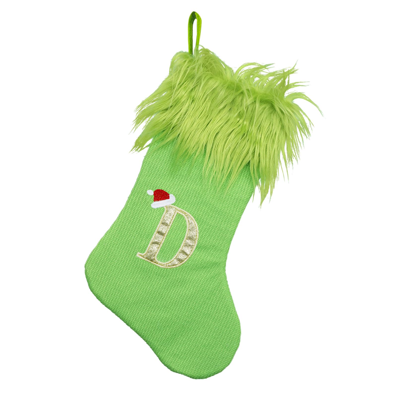 Amazon.com: yulian Christmas Stockings,Green Monogram Christmas ...