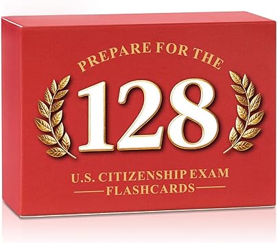 Amazon.com: US Citizenship Flash Cards for Naturalization Test,128 ...