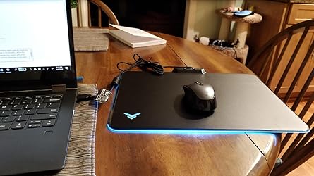 Amazon.com: Amazon Basics Hard Gaming Mouse Pad with LED Lighting ...