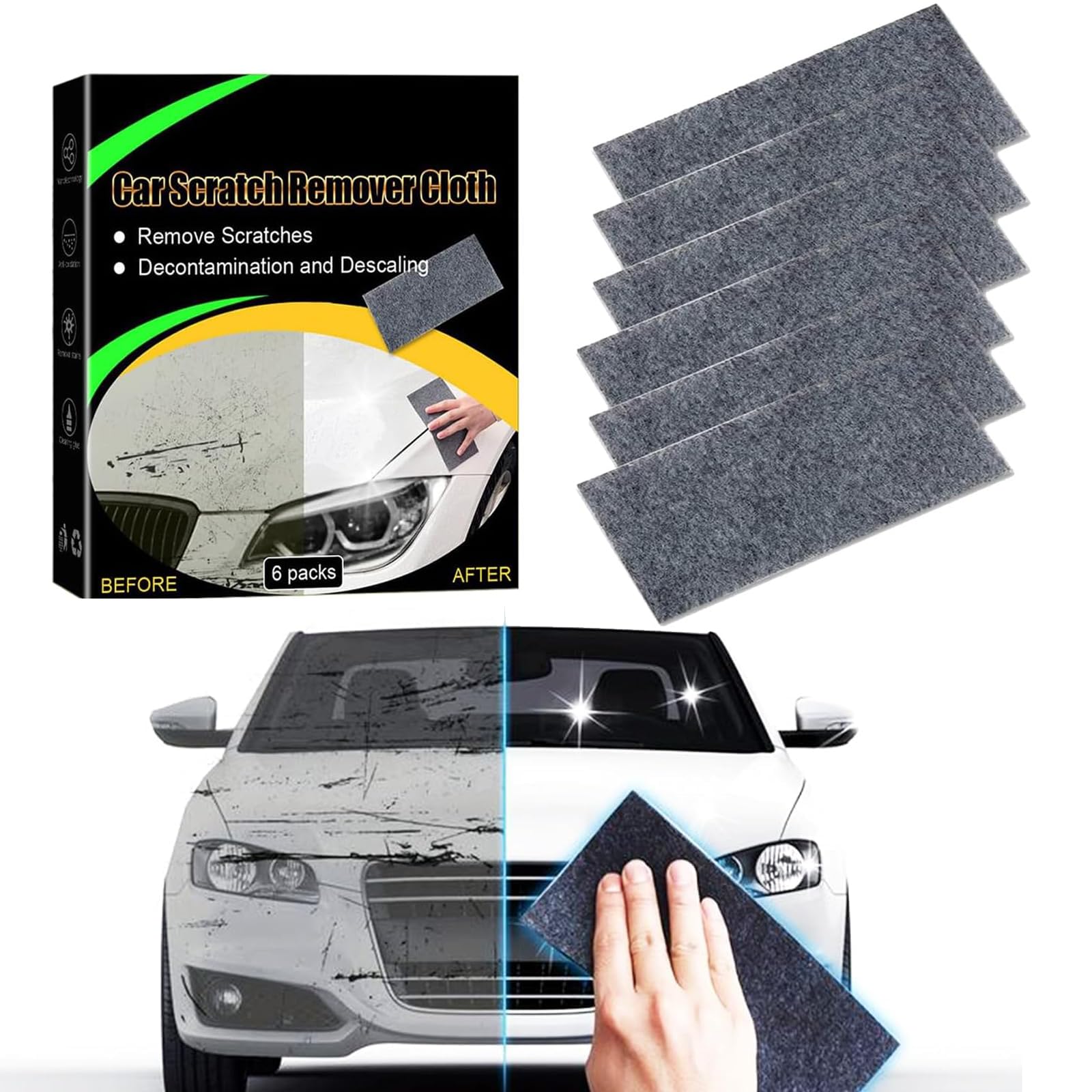 Nano Sparkle Cloth for Car Scratches, Nano Magic Cloth Scratch Remover ...