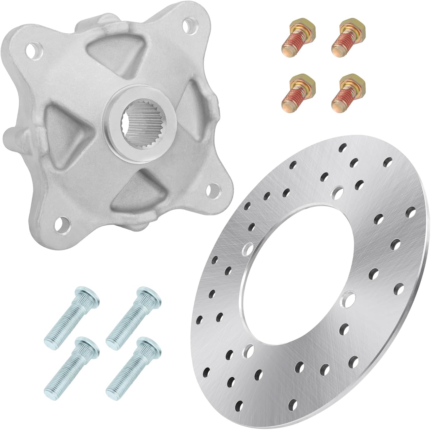 Amazon.com: Rear Wheel Hub & Brake Rotor & Studs for Polaris RZR 800 ...