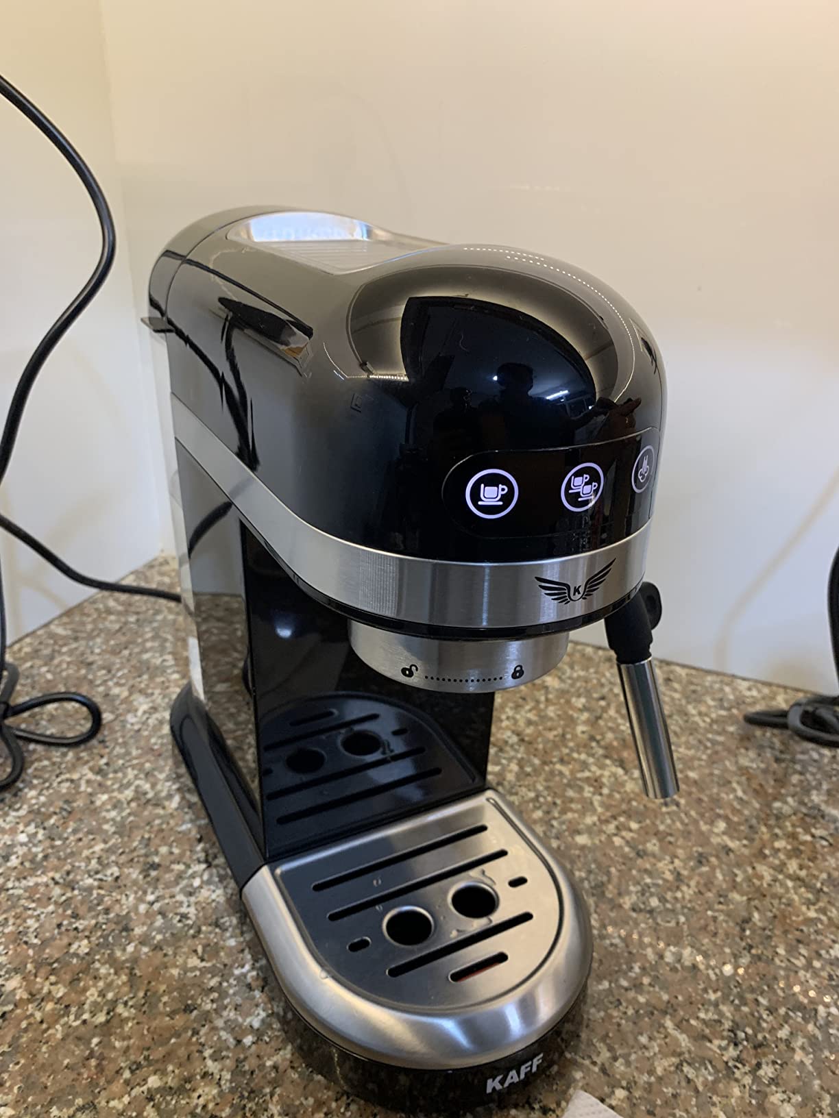 KAFF Fontana Red 1350 Watts Espresso Coffee Maker, 19 Bar High Pressure ...