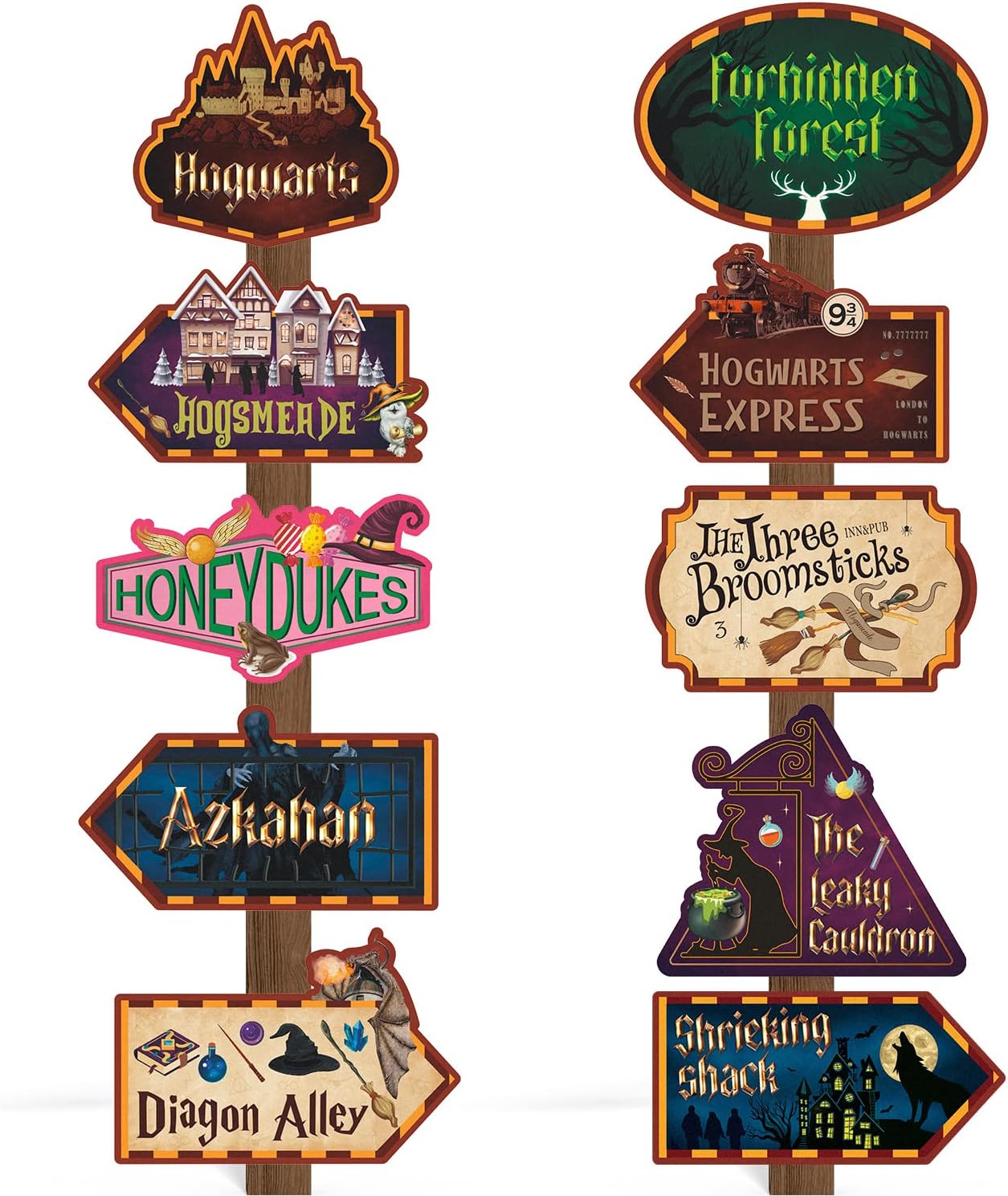 Amazon.com: YCKens 20 Pieces Wizard Party Directional Signs, Wizard ...